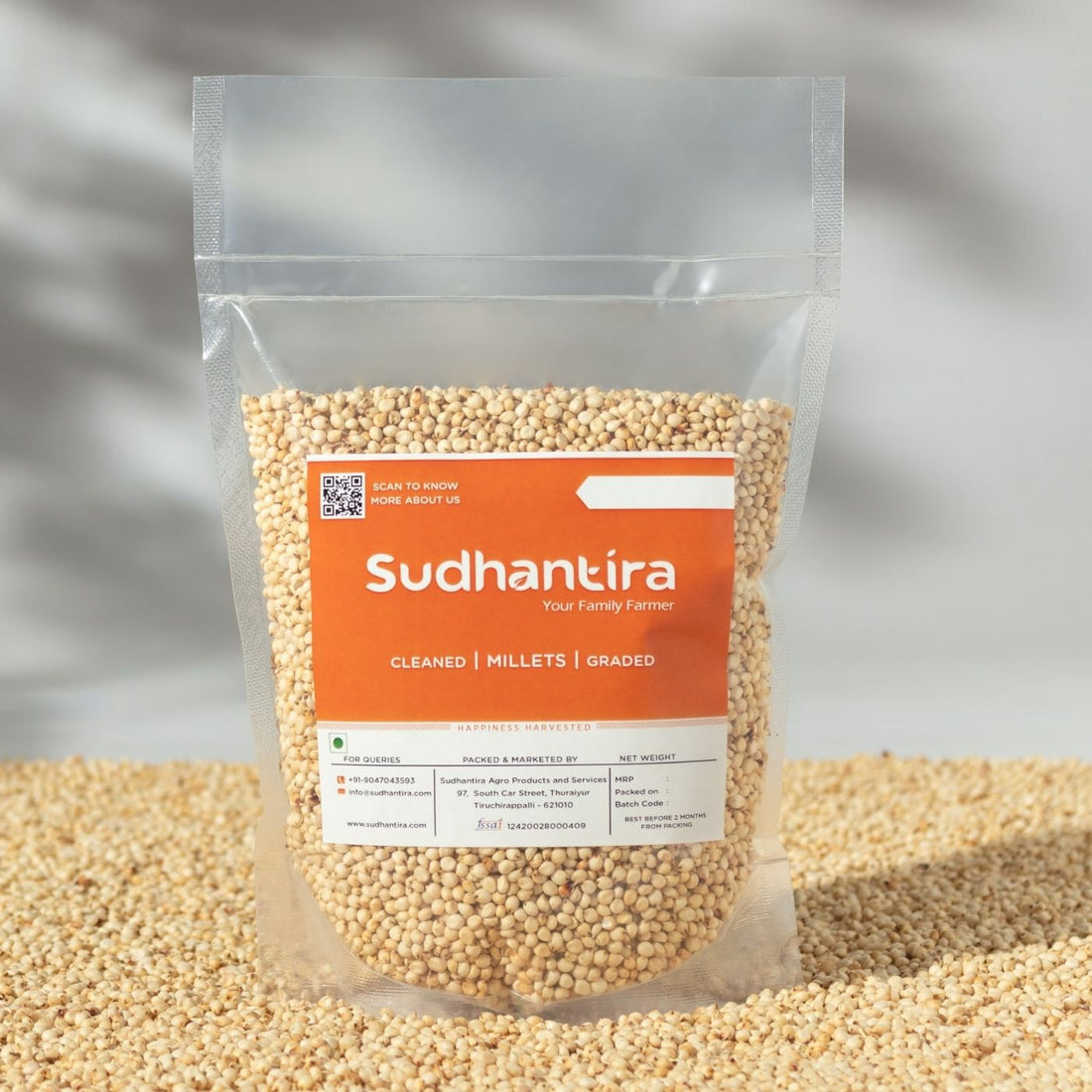 Buy White Sorghum / Cholam / Jowar online - Organic Millet – Sudhantira